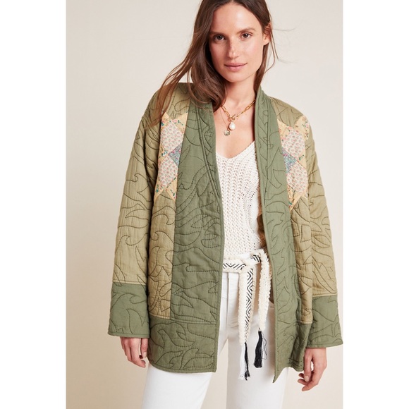 Anthropologie | Jackets & Coats | Anthropologie Quilted Patchwork Kimono | Poshmark